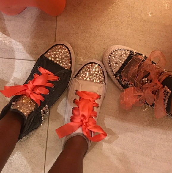 Converse | Accessories | Custom Blinged Out Converse Sneakers | Poshmark